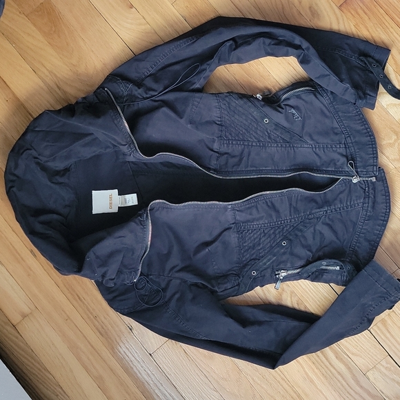 Diesel | Jackets & Coats | Diesel Navy Blue Utility Jacket Xs | Poshmark